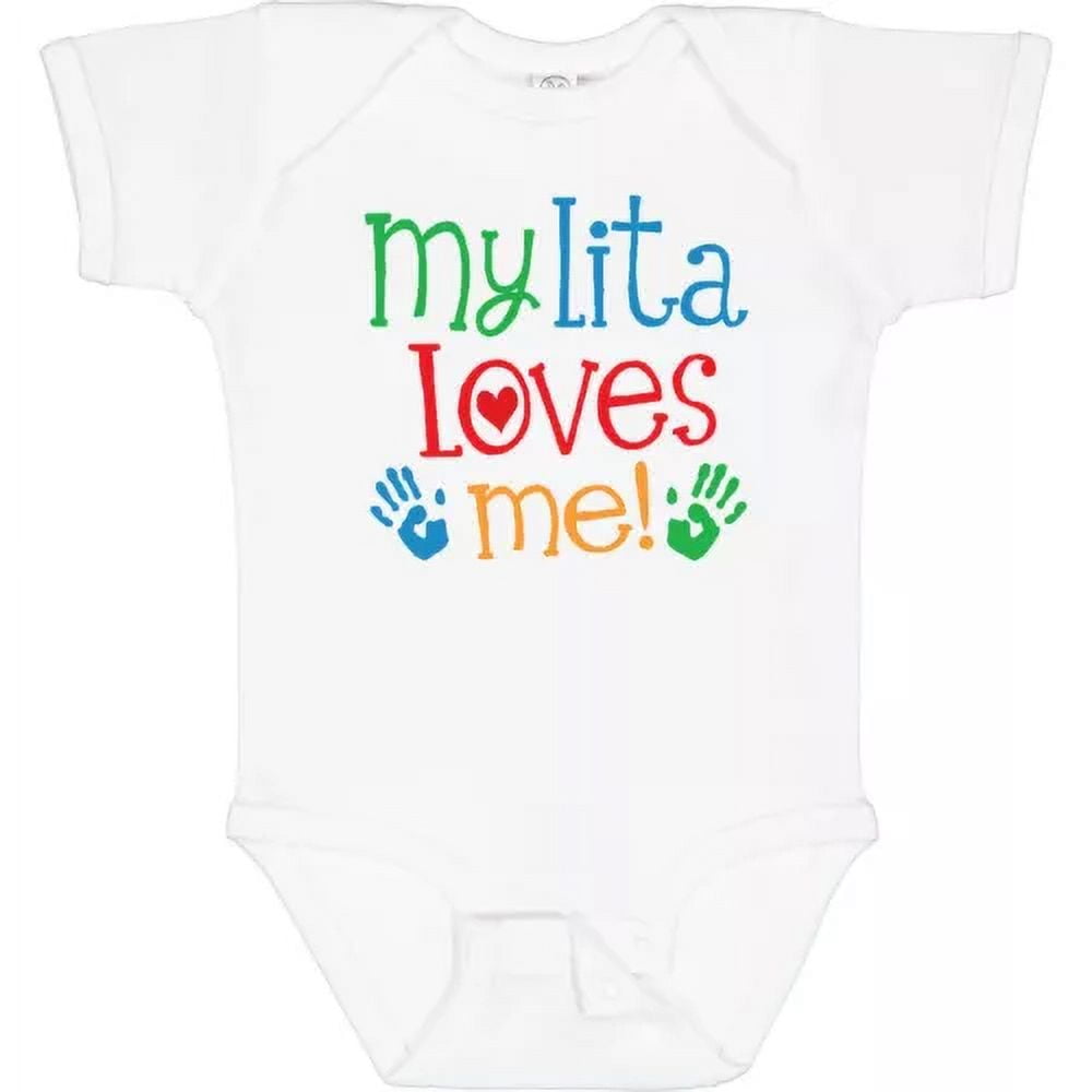 Bella Canvas My Lita Loves Me Grandchild Baby Grandkids Grandbaby Childs Bodysuit - Walmart.com