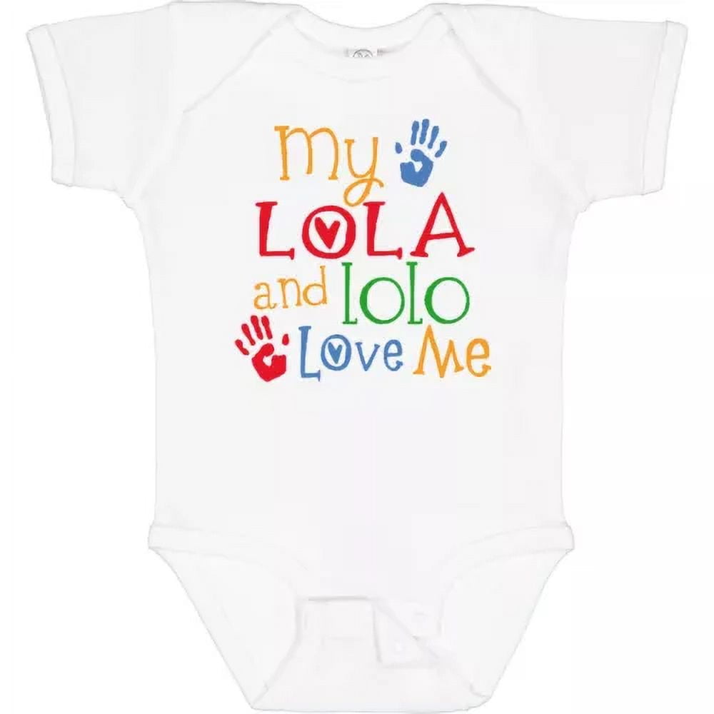Bella Canvas My Lola And Lolo Love Me Grandchild Baby Loves Childs Kids Bodysuit - Walmart.com