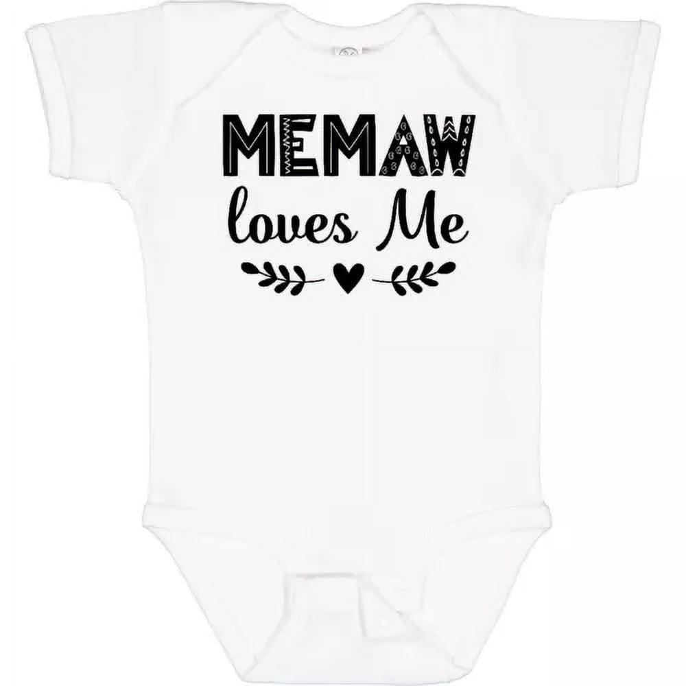 Bella Canvas My Memaw Loves Me Outfit Baby Bodysuit From Grandchild Childs Infant Bodysuit ...