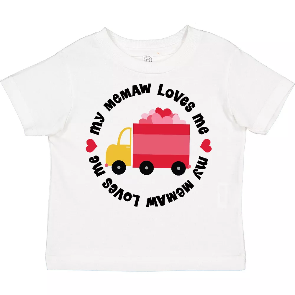 Bella Canvas My Memaw Loves Me Toddler Shirt Grandma From Grandson Grandchild Kid Toddler Shirt ...