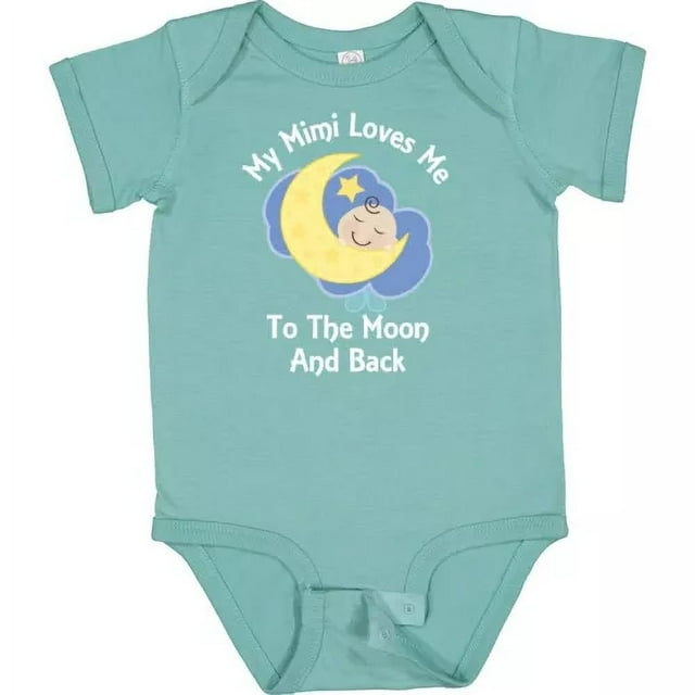 Bella Canvas My Mimi Loves Me To The Moon And Back Baby Love Grandma Kids Bodysuit - Walmart.com