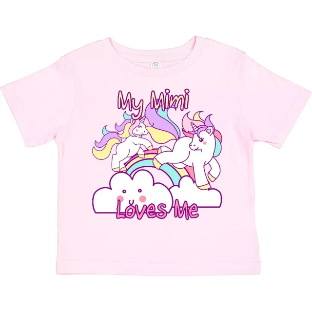 Bella Canvas My Mimi Loves Me Unicorn Toddler Shirt Grandmother Gift Child Kid Toddler Shirt ...