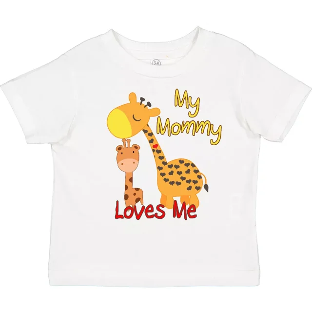 Bella Canvas My Mommy Loves Me Giraffe Toddler Shirt Mom Mother Cute Gift Child Toddler Shirt ...