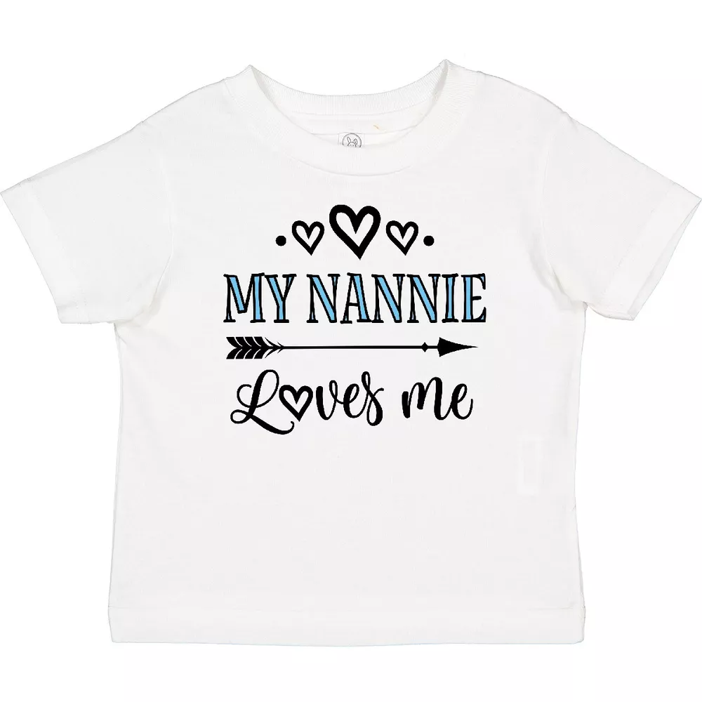 Bella Canvas My Nannie Loves Me Granddaughter Baby Toddler Shirt Grandkids Clothes Infant ...
