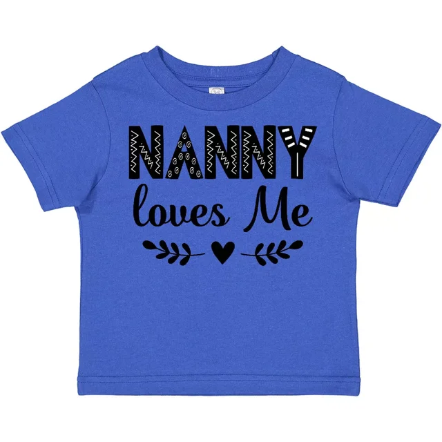 Bella Canvas My Nanny Loves Me Grandchild Toddler Shirt Gift Baby Gifts Shower Toddler Shirt ...