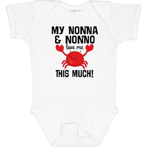 Bella Canvas My Nonna And Nonno Love Me Outfit Baby Bodysuit Grandbaby Boy From Bodysuit ...