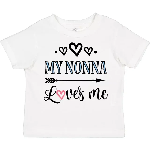 Bella Canvas My Nonna Loves Me Girls Toddler Shirt Grandkids Grandchild Clothes Toddler Shirt ...