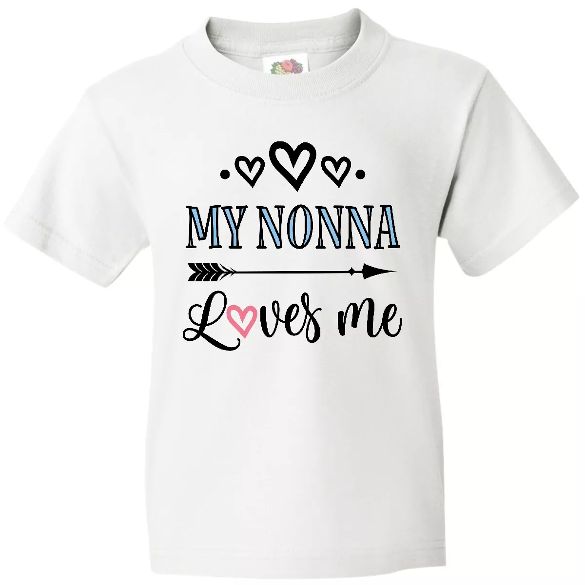 Bella Canvas My Nonna Loves Me Girls Toddler T-Shirt Grandkids ...