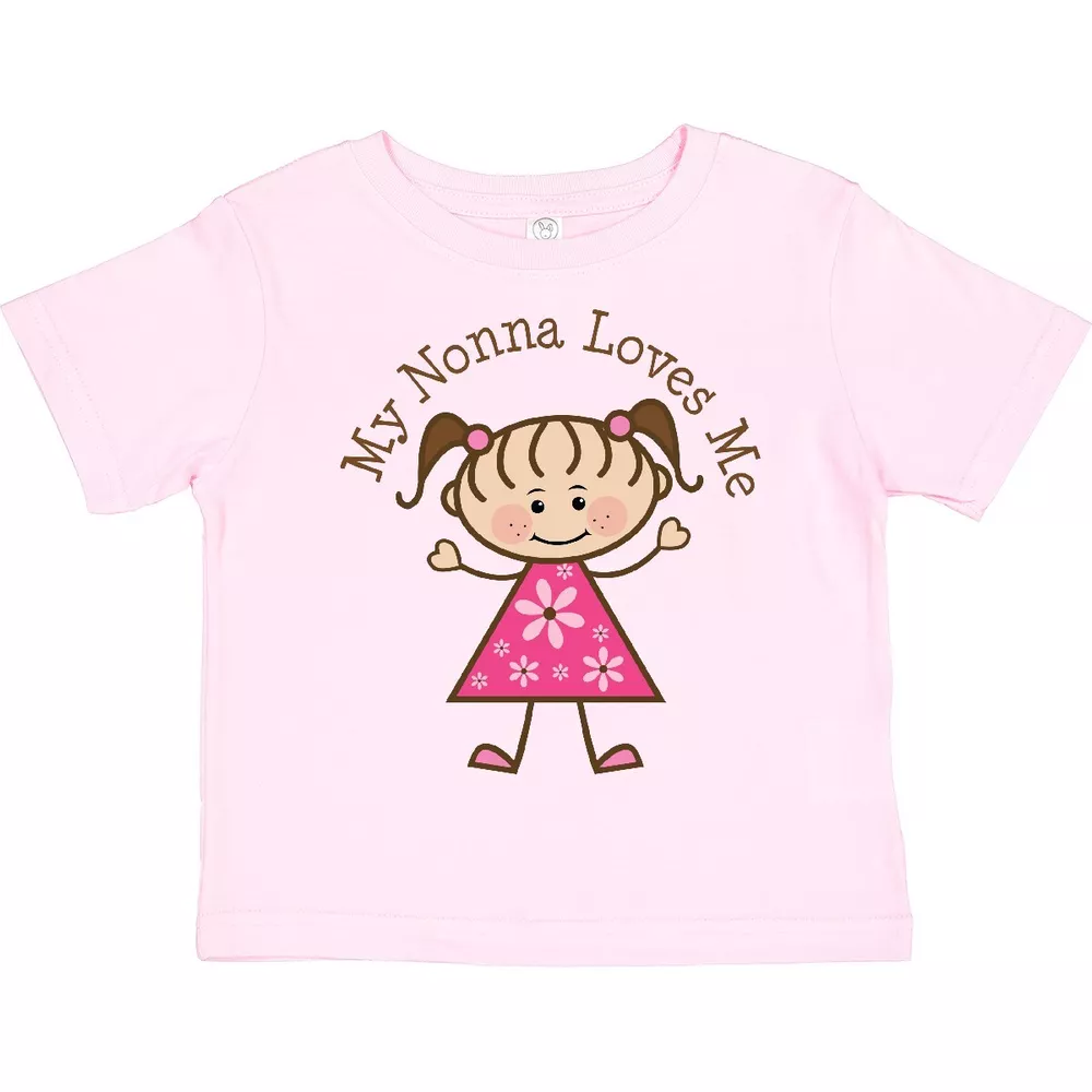 Bella Canvas My Nonna Loves Me Toddler Shirt Grandma Grandchild Granddaughter Kid Toddler Shirt ...