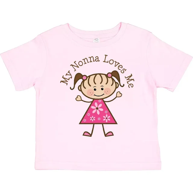 Bella Canvas My Nonna Loves Me Toddler Shirt Grandma Grandchild Granddaughter Kid Toddler Shirt ...