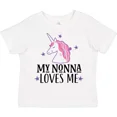 Bella Canvas My Nonna Loves Me Unicorn Toddler Shirt Baby Childs Grandchild Child Toddler Shirt ...
