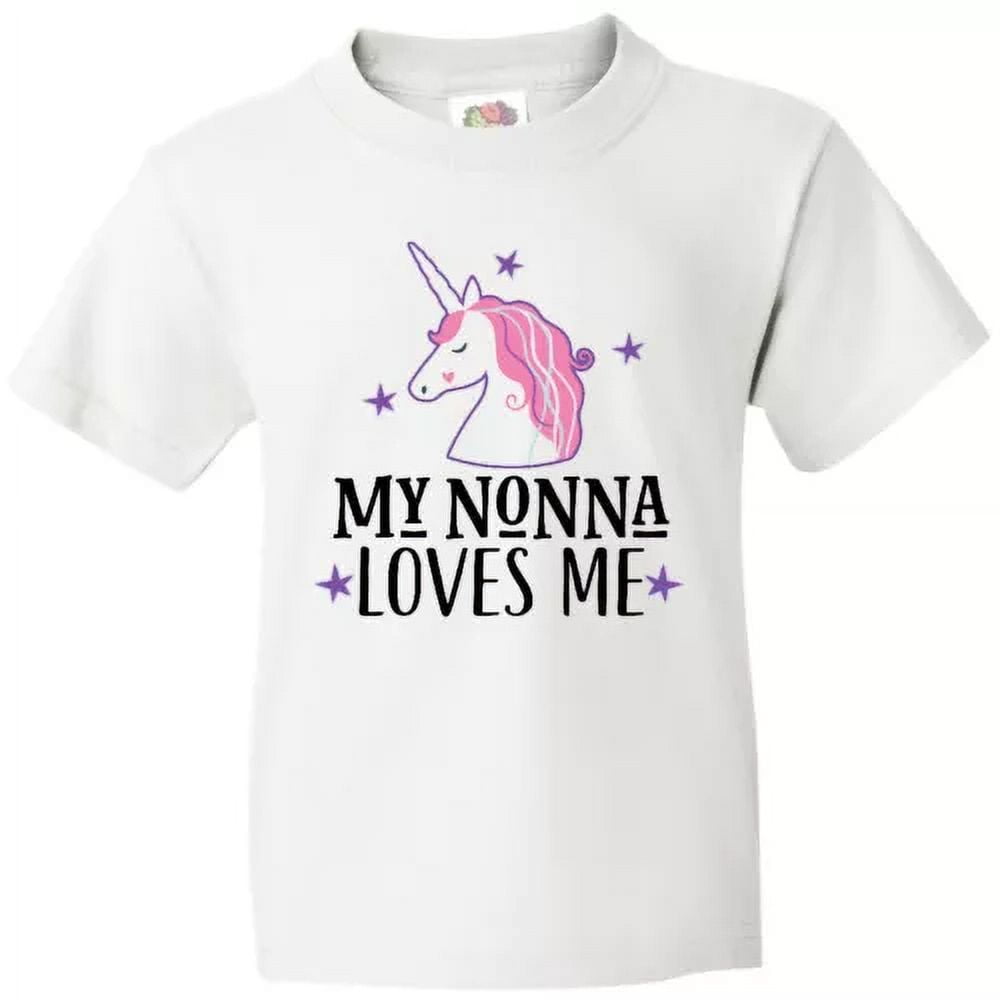 Bella Canvas My Nonna Loves Me Unicorn Toddler T-Shirt Baby Childs Grandchild Apparel - Walmart.com