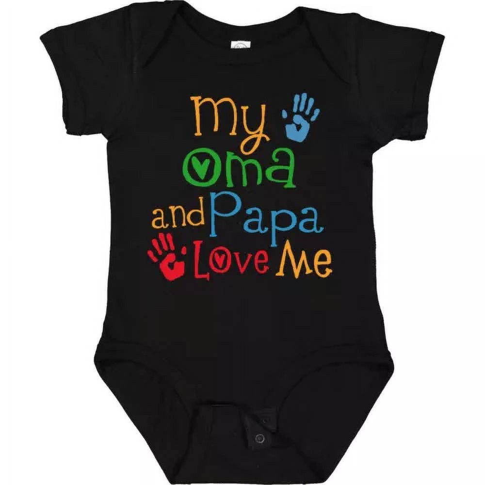 Bella Canvas My Oma And Papa Love Me Baby Grandson Granddaughter Childs Bodysuit - Walmart.com