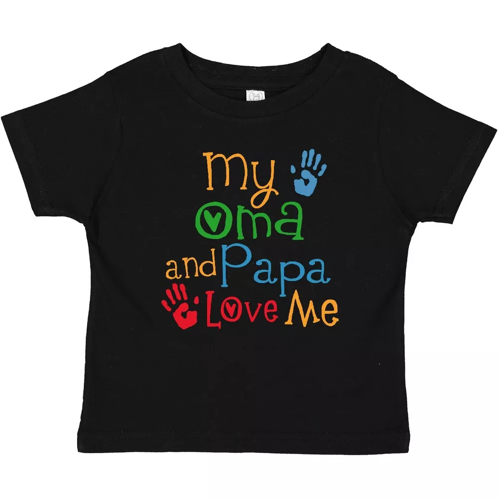 Bella Canvas My Oma And Papa Love Me Baby Toddler Shirt Grandson Granddaughter Childs Hws ...