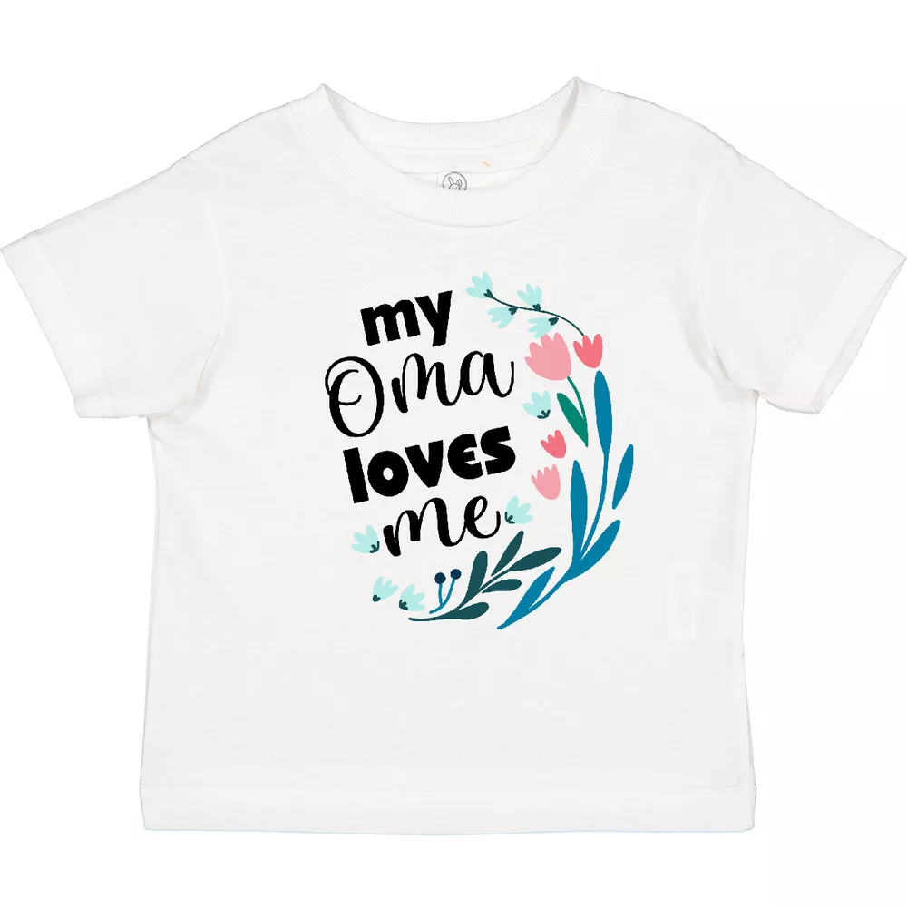 Bella Canvas My Oma Loves Me Girls Outfit Toddler Shirt Grandkids Grandchild Kid Toddler Shirt ...