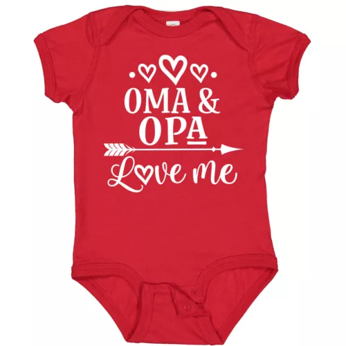 Bella Canvas My Oma Opa Love Me Grandchild Infant Creeper Valentines Day Grandkids Bodysuit ...