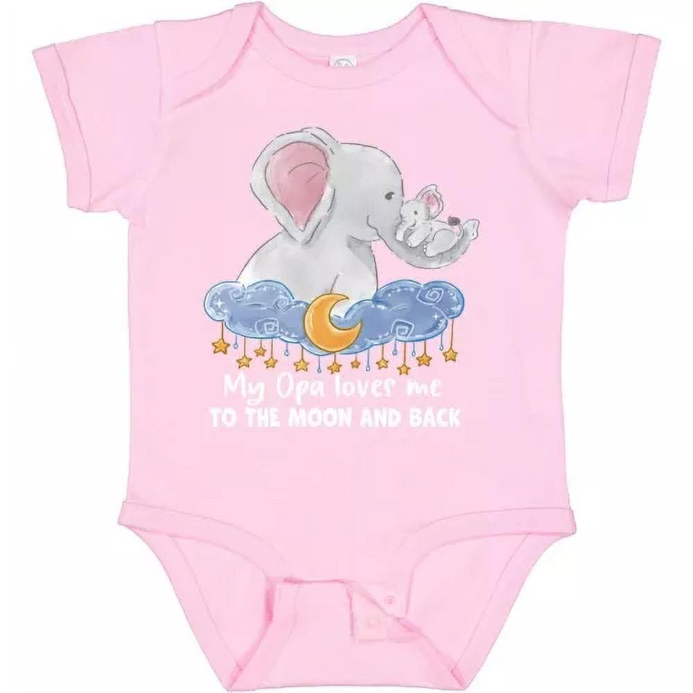 Bella Canvas My Opa Loves Me To The Moon And Back Elephant Family Baby Zoo Bodysuit - Walmart.com