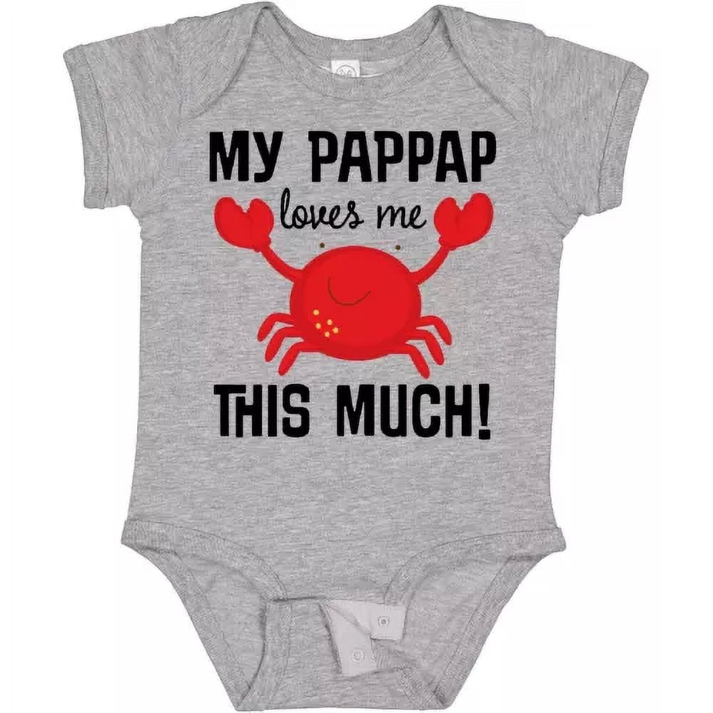 Bella Canvas My PapPap Loves Me Boys Grandson Crab Baby Bodysuit Pap ...