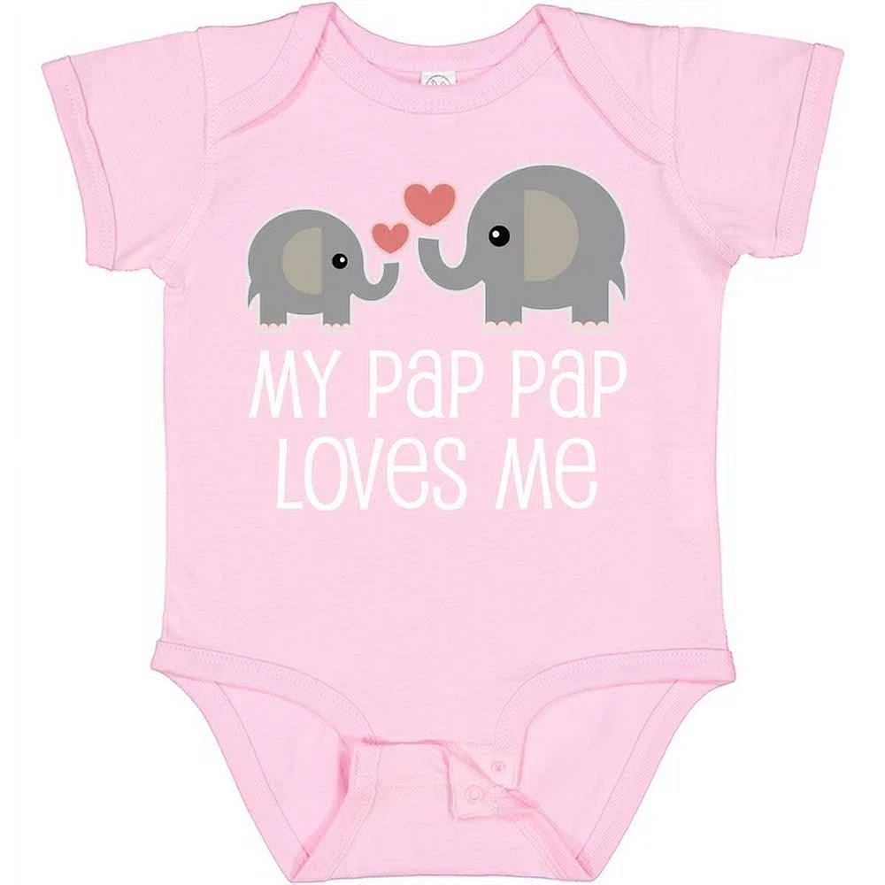 Bella Canvas My PapPap Loves Me Grandson Baby Pap Grandpa From Elephant Bodysuit - Walmart.com