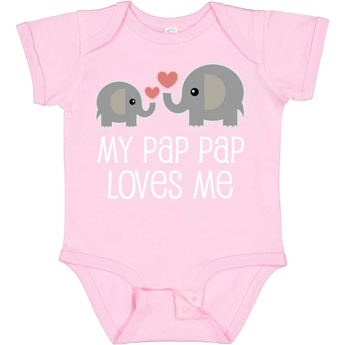 Bella Canvas My PapPap Loves Me Grandson Baby Pap Grandpa From Elephant ...