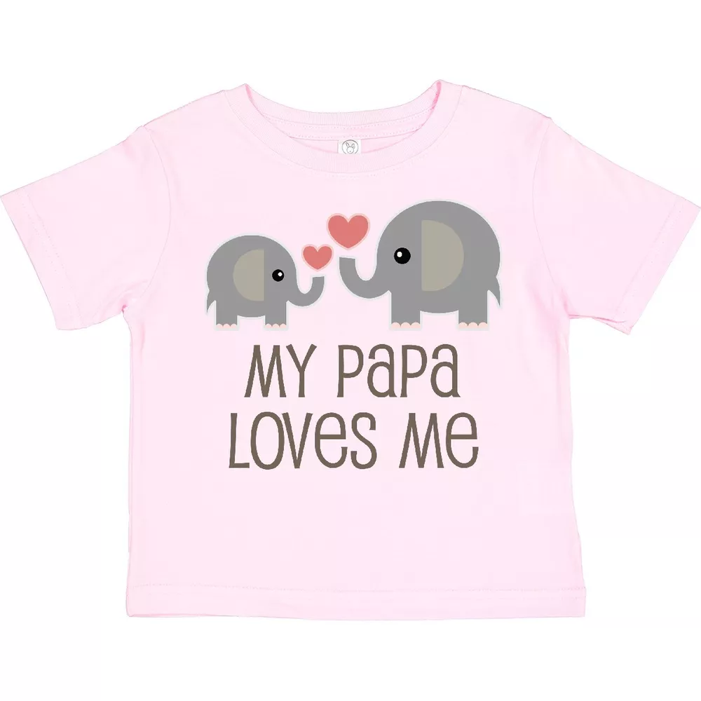 Bella Canvas My Papa Loves Me Grandchild Toddler Shirt From Grandpa Elephant Boys Toddler Shirt ...