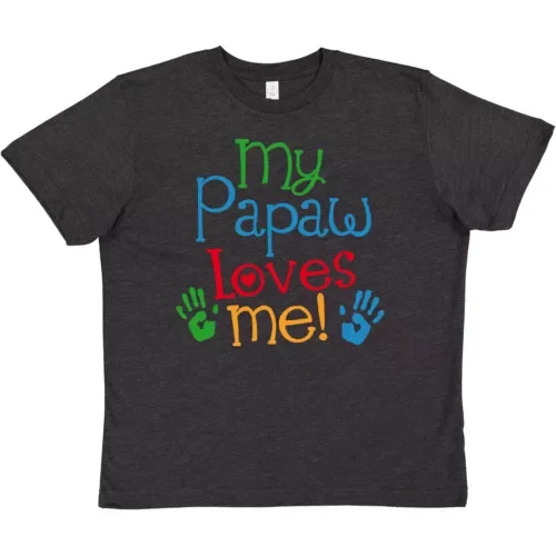 Bella Canvas My Papaw Loves Me Grandchild Childs Cute Clothing Girls Toddler Shirt - Walmart.com