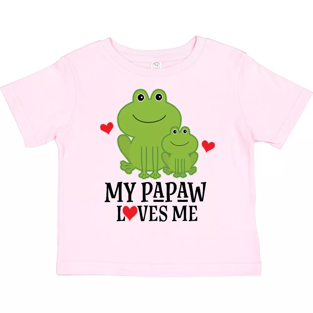 Bella Canvas My Papaw Loves Me Grandson Frog Toddler Shirt From Grandkids Boys Toddler Shirt ...