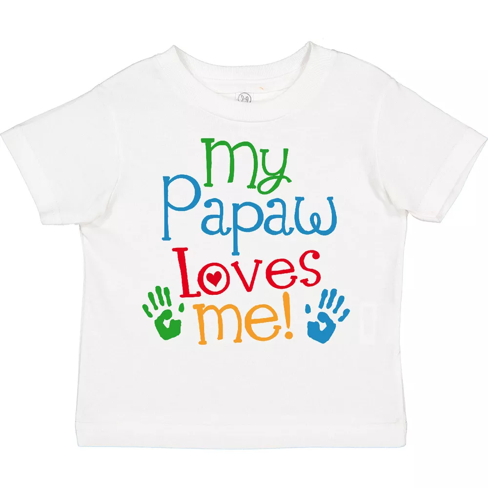 Bella Canvas My Papaw Loves Me Toddler Shirt From Grandchild Childs Cute Clothing Toddler Shirt ...