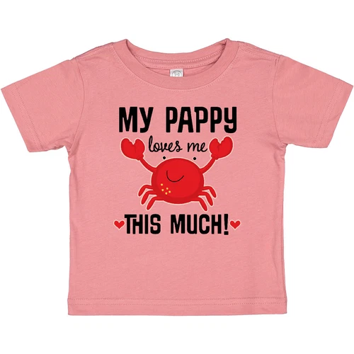 Bella Canvas My Pappy Loves Me Baby Toddler Shirt Grandpa This Much Grandchild Grandson ...