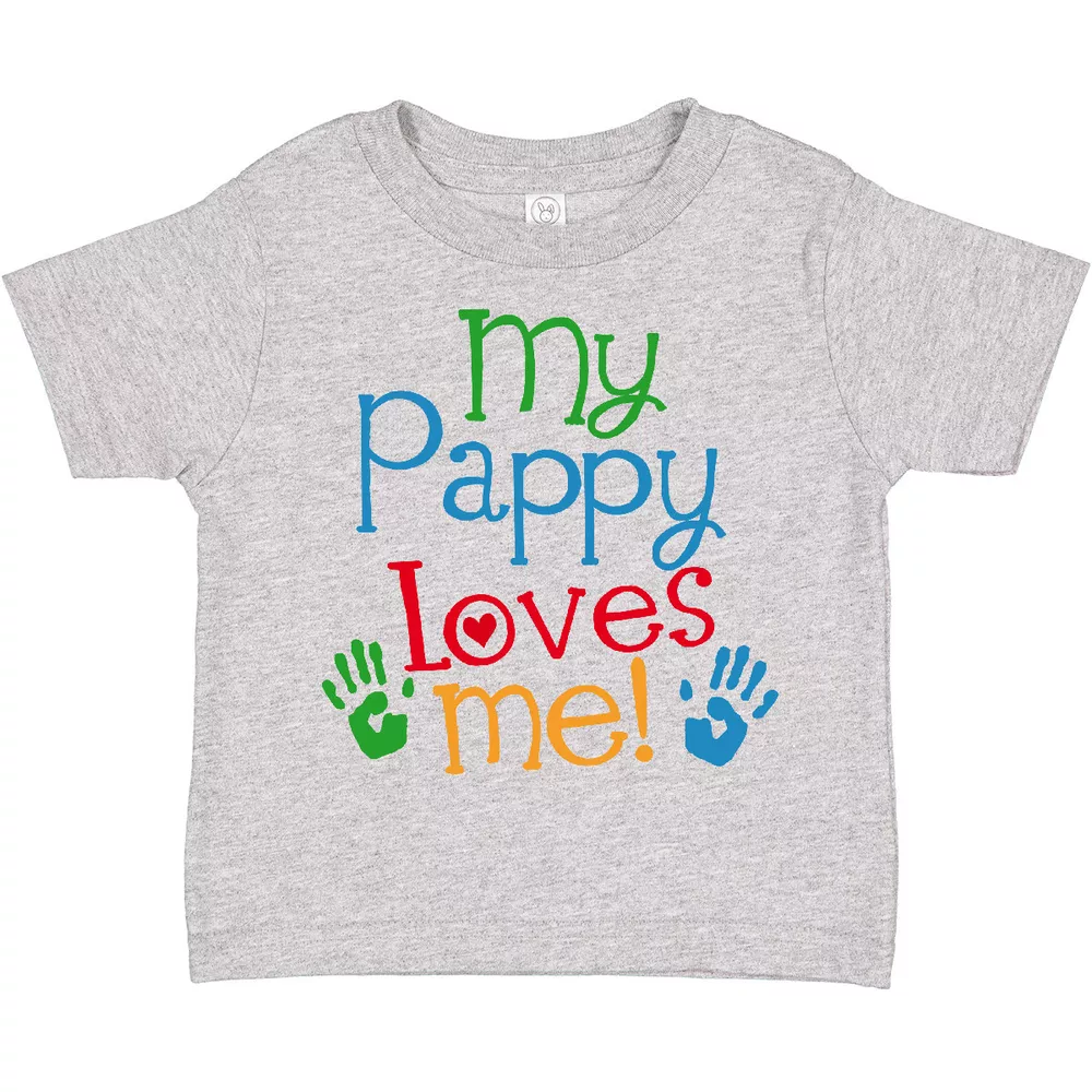 Bella Canvas My Pappy Loves Me Toddler Shirt From Childs Clothing Grandkids Child Toddler Shirt ...