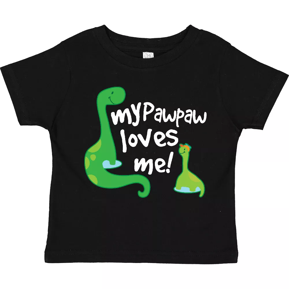 Bella Canvas My PawPaw Grandpa Loves Me Dinosaur Toddler Shirt I Love Grandchild Toddler Shirt ...