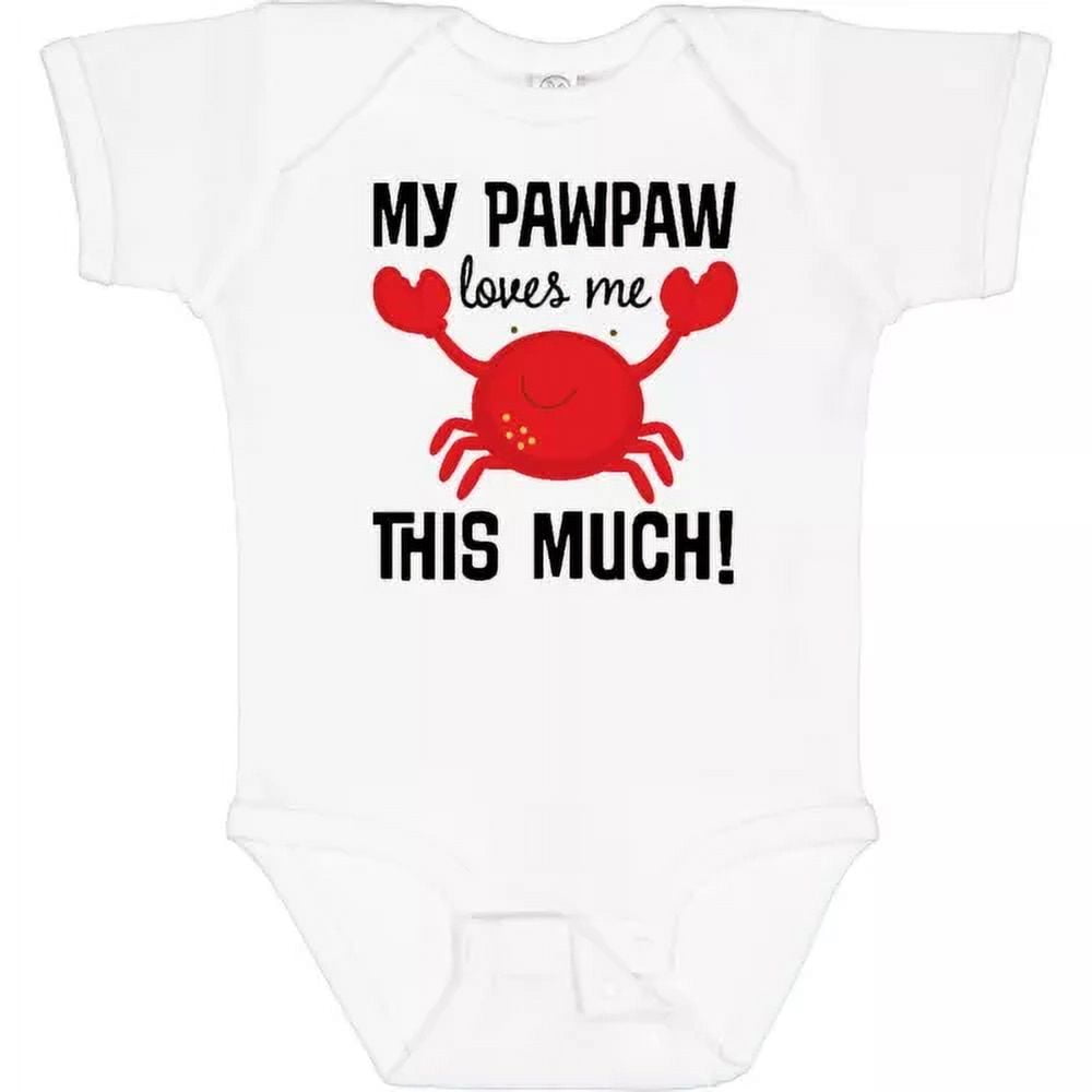 Bella Canvas My PawPaw Loves Me Baby From Grandson Grandchild Crab Kids Bodysuit - Walmart.com