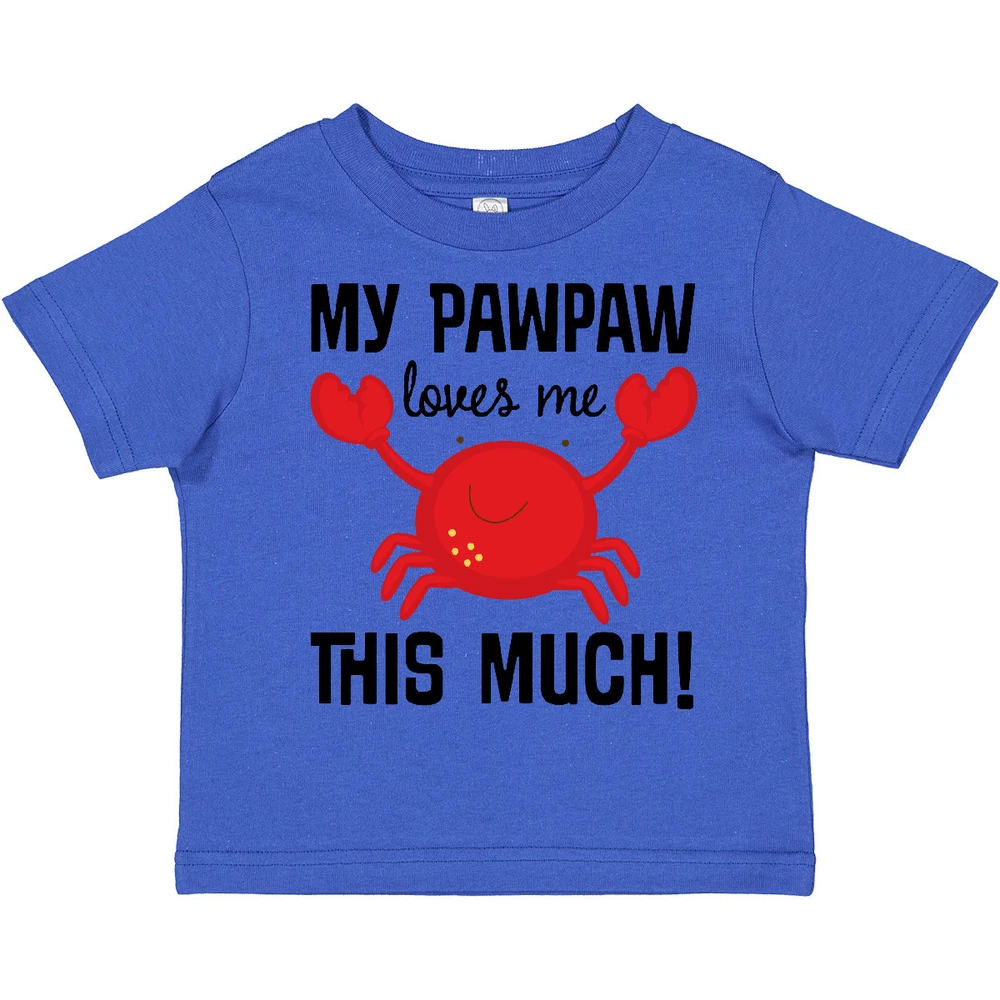 Bella Canvas My PawPaw Loves Me Toddler Shirt Gift From Grandson Grandchild Crab Toddler Shirt ...