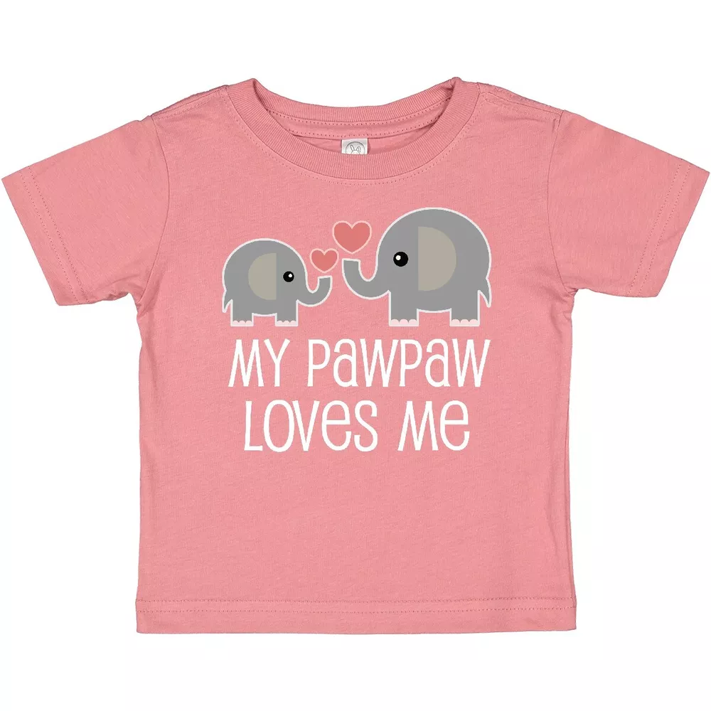 Bella Canvas My Pawpaw Loves Me Baby Toddler Shirt From Grandson Granddaughter Girls Boys ...