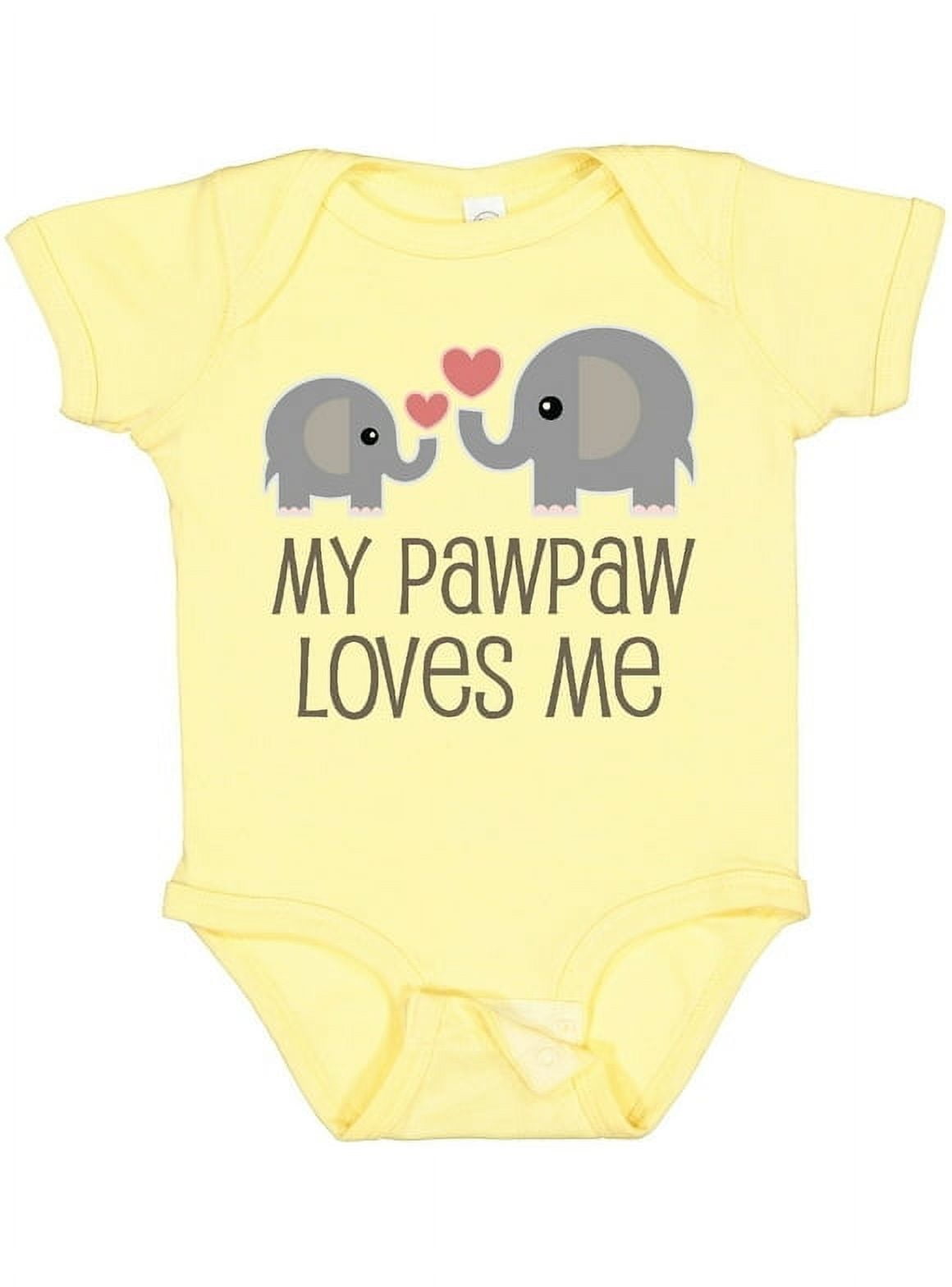Bella Canvas My Pawpaw Loves Me Grandchild Boys or Girls Baby Bodysuit - Walmart.com