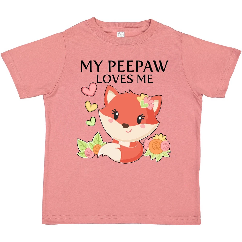 Bella Canvas My Peepaw Loves Me- Little Fox Toddler Shirt Family Foxes ...
