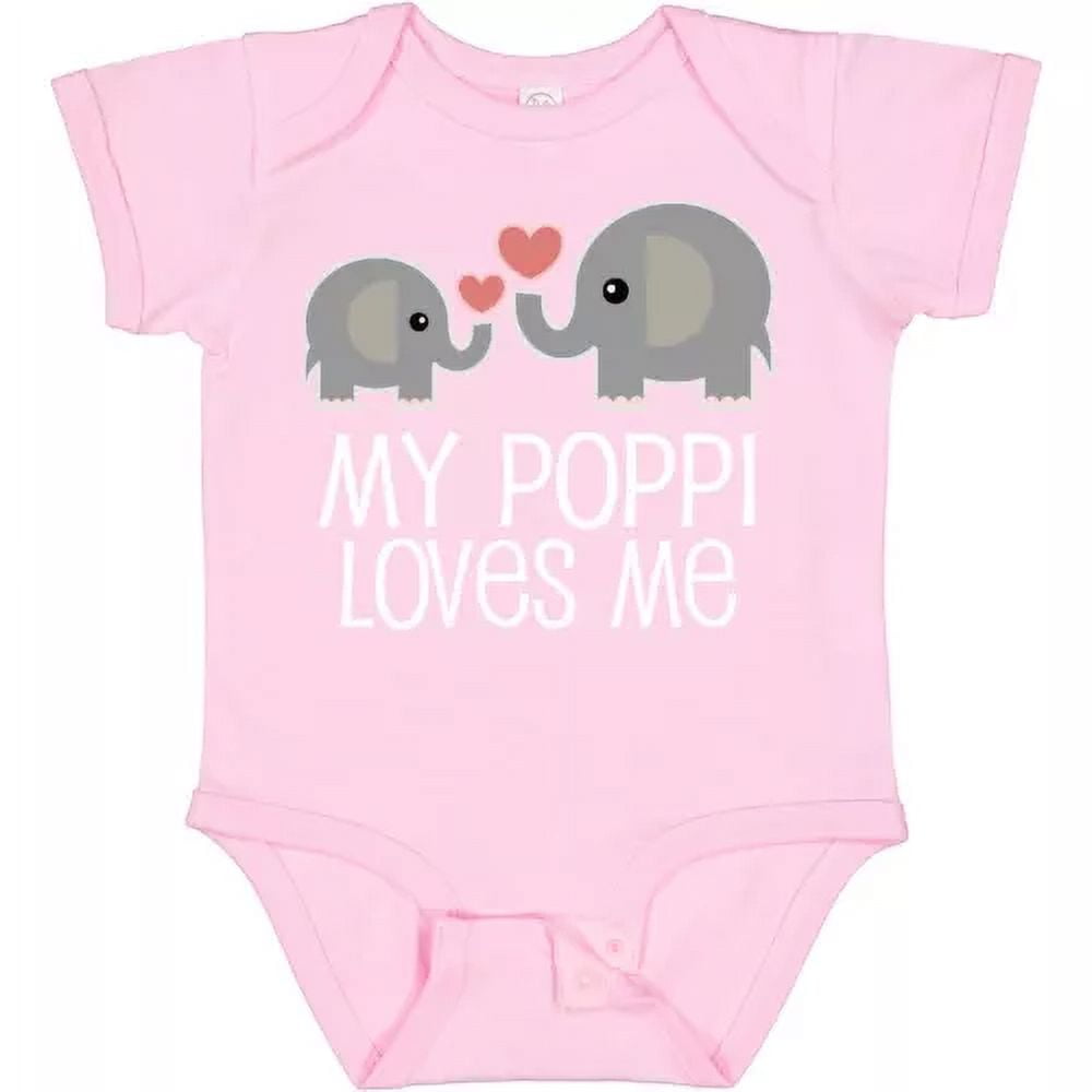 Bella Canvas My Poppi Grandpa Loves Me Baby From Grandson Granddaughter Bodysuit - Walmart.com