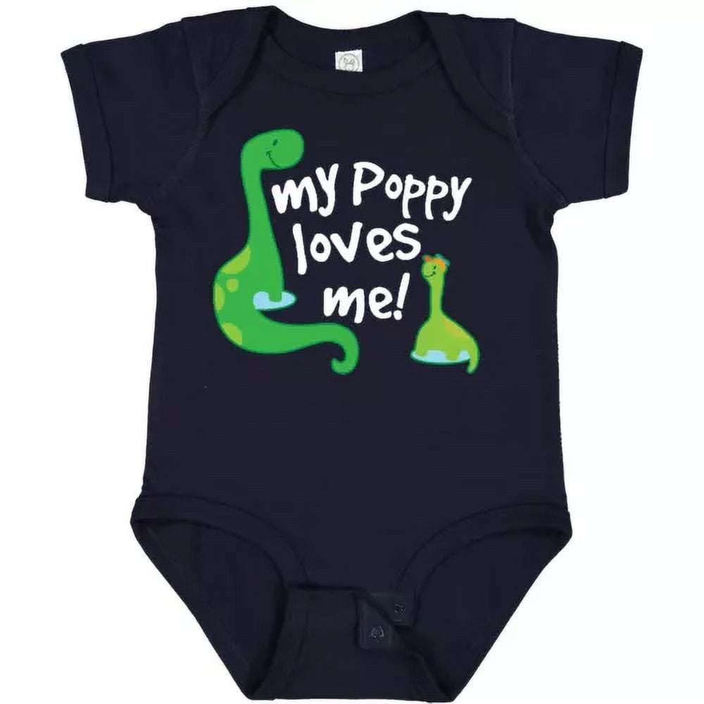 Bella Canvas My Poppy Grandpa Loves Me Baby Grandfather Dinosaur ...