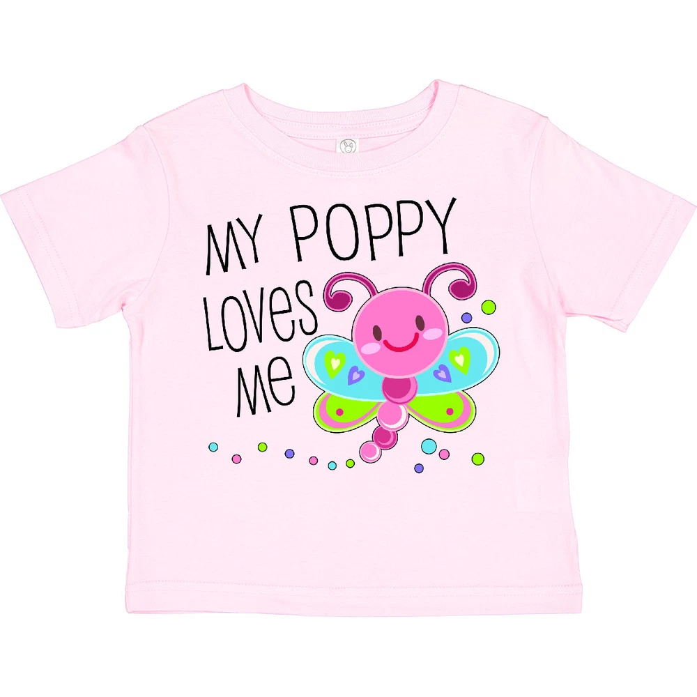 Bella Canvas My Poppy Loves Me- Cute Dragonfly Toddler Shirt Family ...