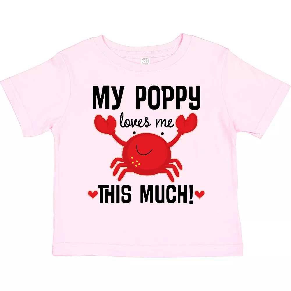 Bella Canvas My Poppy Loves Me Grandchild Toddler Shirt From Grandpa Grandson Kid Toddler Shirt ...