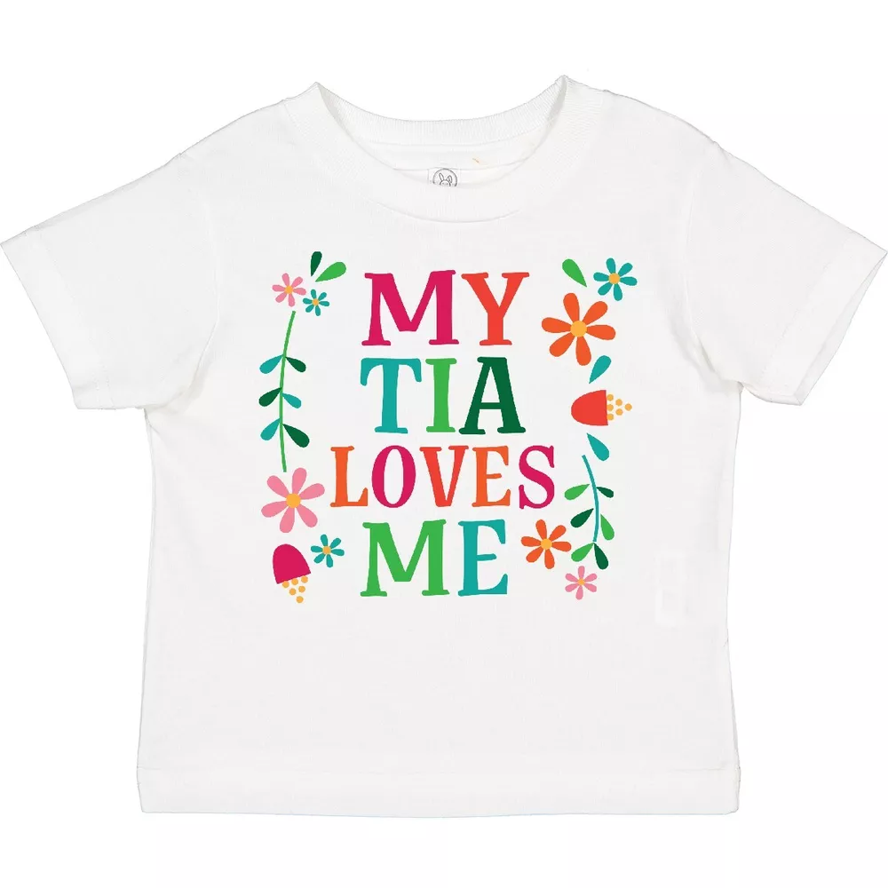 Bella Canvas My Tia Loves Me Niece Toddler Shirt From Aunt Girls Clothing Apparel Toddler Shirt ...