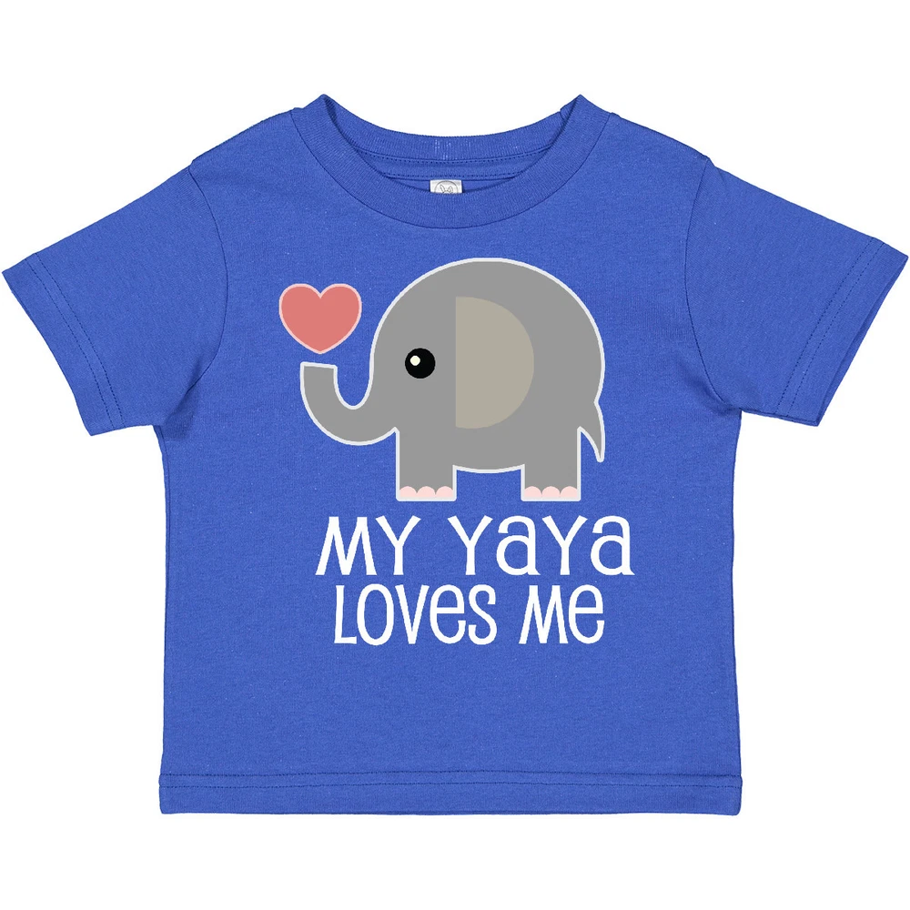 Bella Canvas My Yaya Loves Me Grandchild Toddler Shirt Grandma Grandson Cute Idea Toddler Shirt ...