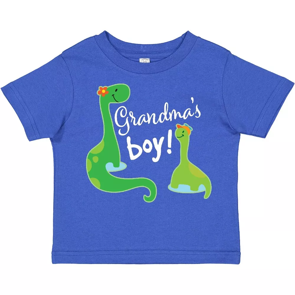 Bella Canvas My Yaya Loves Me Granddaughter Dinosaur Toddler Long Sleeve T- Toddler Shirt ...