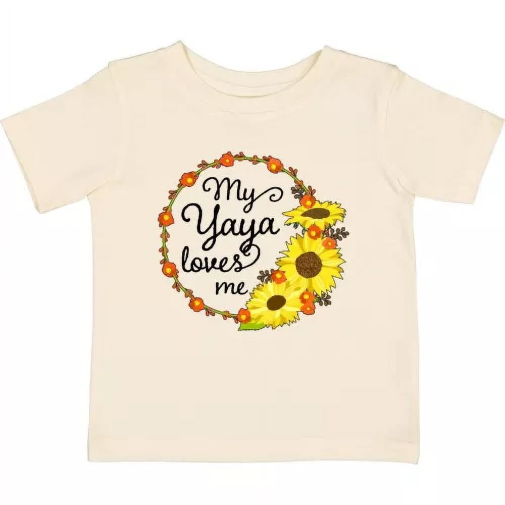 Bella Canvas My Yaya Loves Me With Sunflower Wreath Baby Toddler Shirt Family Flowers - Walmart.com