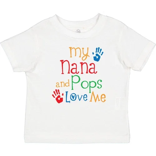 Bella Canvas Nana And Pops Love Me Grandson Granddaughter Baby Toddler Shirt Grandkids - Walmart.com