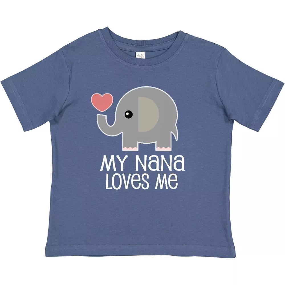 Bella Canvas Nana Loves Me For Grandkids Baby Toddler Shirt From Grandson Grandchild Cute ...