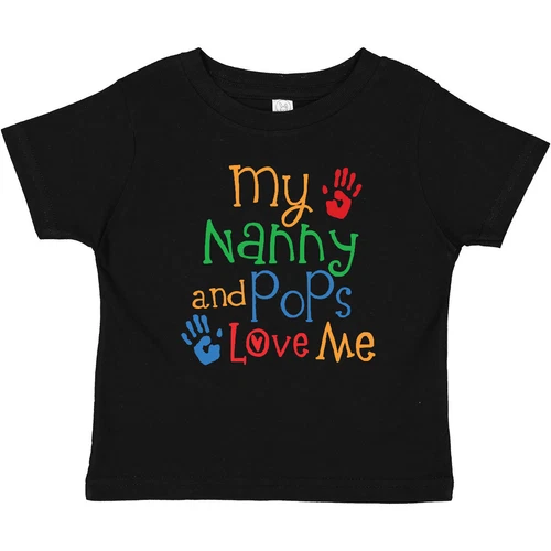 Bella Canvas Nanny And Pops Love Me Grandkids Baby Toddler Shirt Childs Boys Girls Infant ...