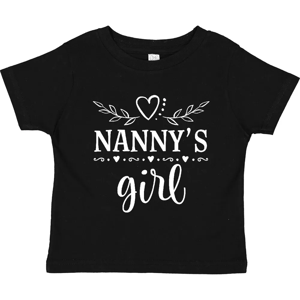 Bella Canvas Nanny Girl Granddaughter Toddler Shirt Grandkids Grandchildren Child Toddler Shirt ...