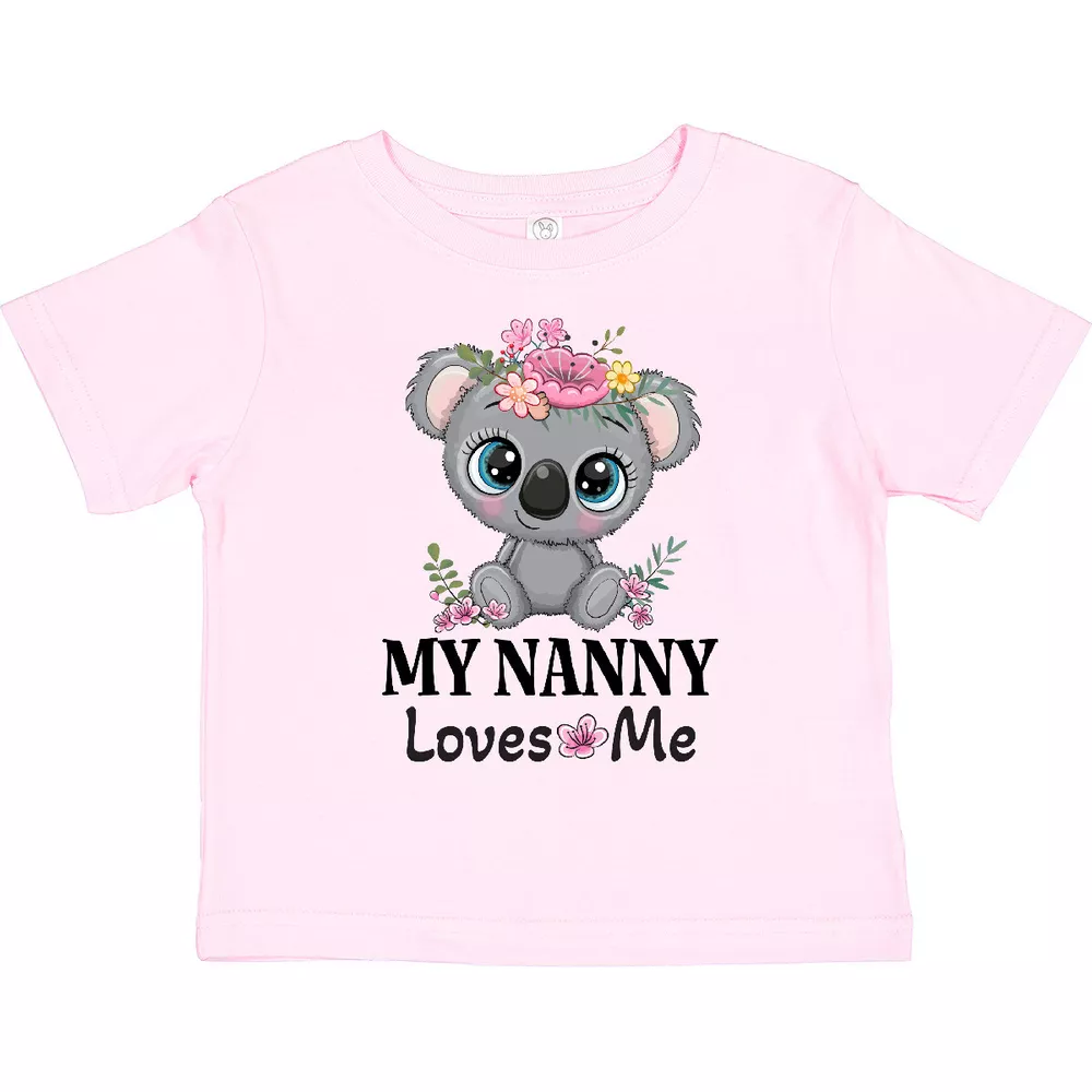 Bella Canvas Nanny Loves Me Grandchild Koala Toddler Shirt Nonna Childs Clothing Toddler Shirt ...