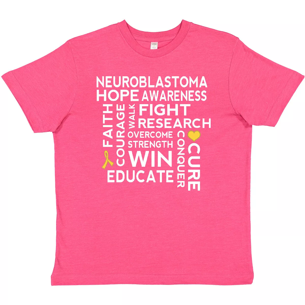 Bella Canvas Neuroblastoma Support Slogan Toddler T-Shirt Awareness ...
